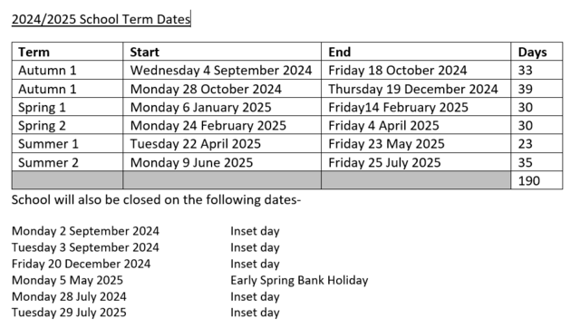 Grappenhall Heys Community Primary School - Term Dates and Opening Hours